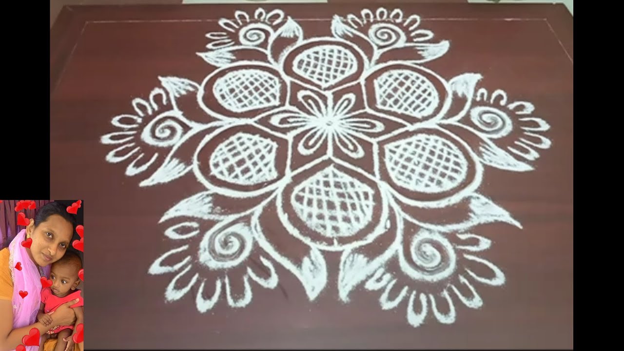 How to draw simple dotted Kolam 7x4 - YouTube