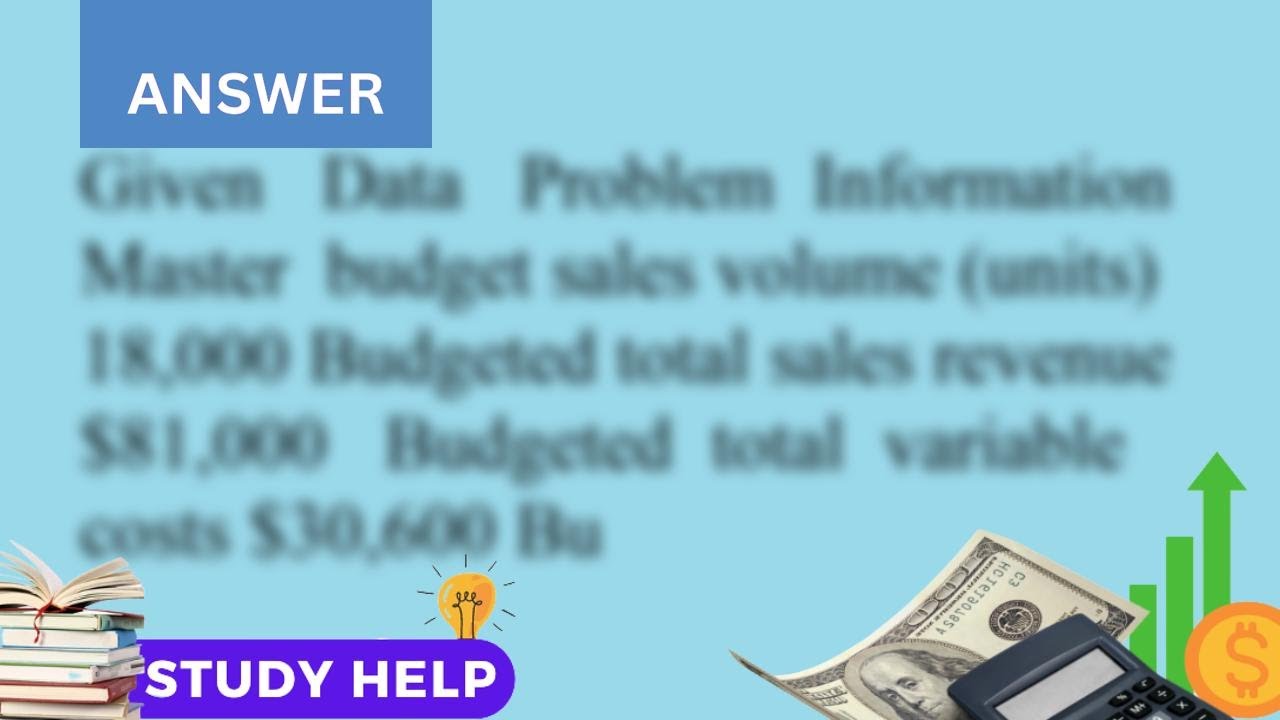 RTI Company s master budget calls for production and sales of 18 000 ...