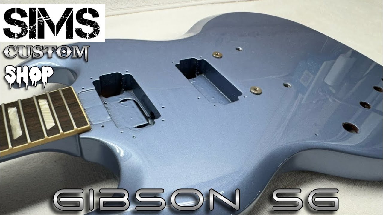 ‘61 Gibson SG reissue lefty - Pelham Blue by Sims Custom Shop - YouTube