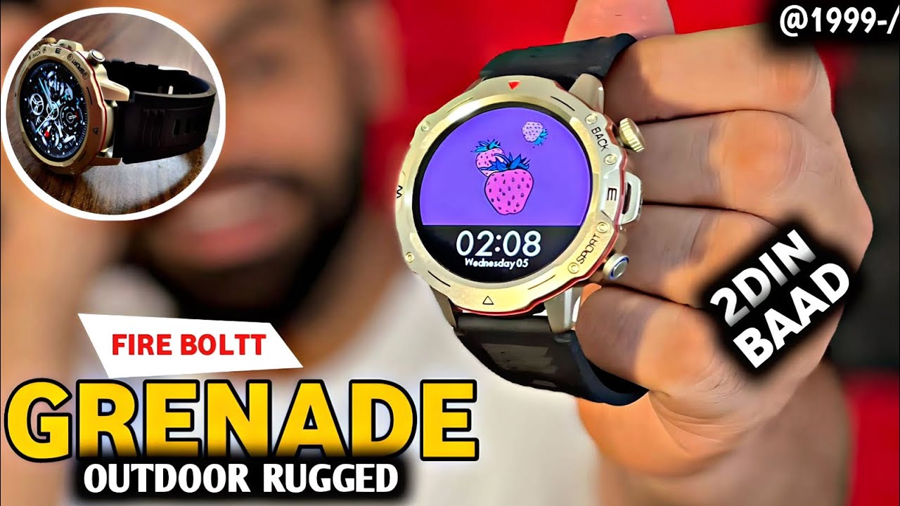 The*BEST RUGGED* smartwatch⚡️Fire boltt GRENADE Smartwatch unboxing ...
