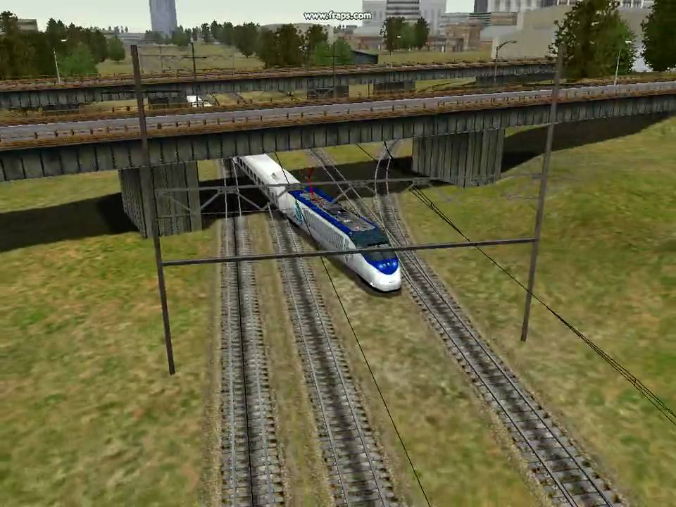 MSTS-Acela Crash - YouTube