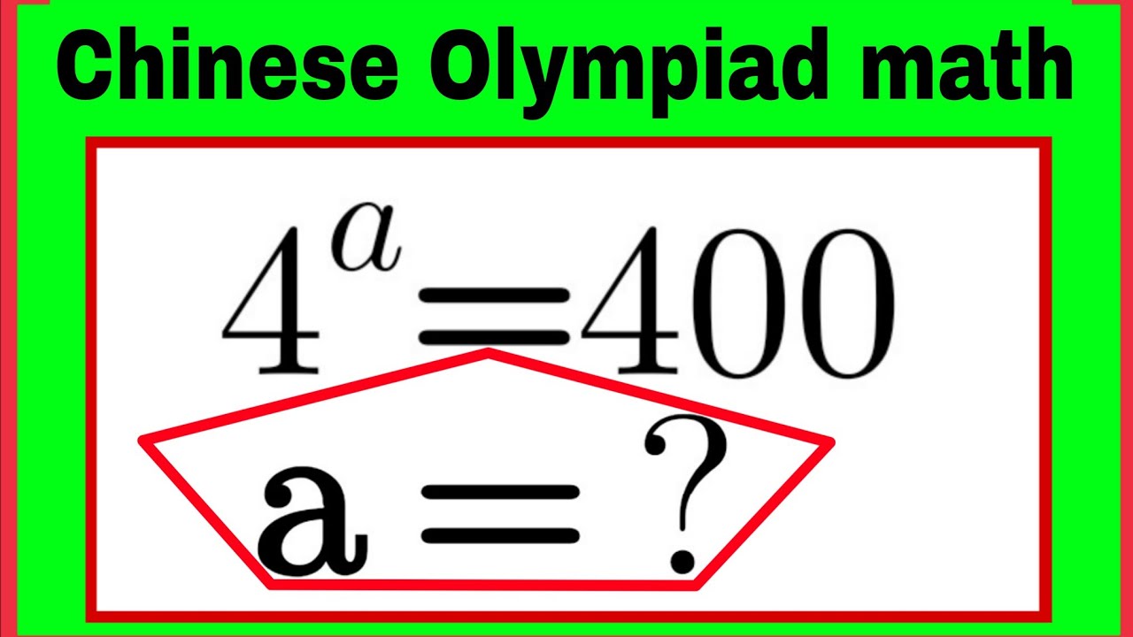 Chinese| A Super Interesting Algebra Olympiad Math Problem| Tricky Math ...