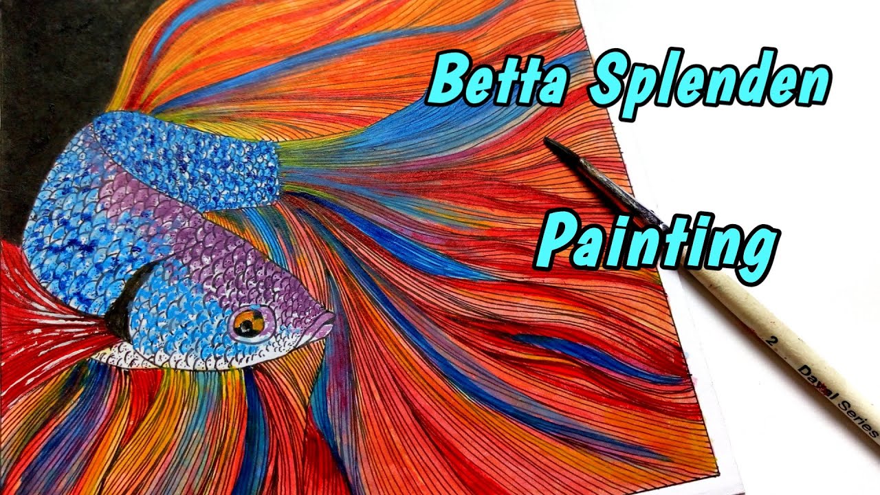 Betta Fish Painting Tutorial-Speed Painting | #AcrylicPainting - YouTube