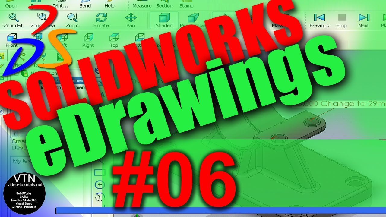 06 Mass Texture ( SOLIDWORKS eDrawings Tutorial ) - YouTube