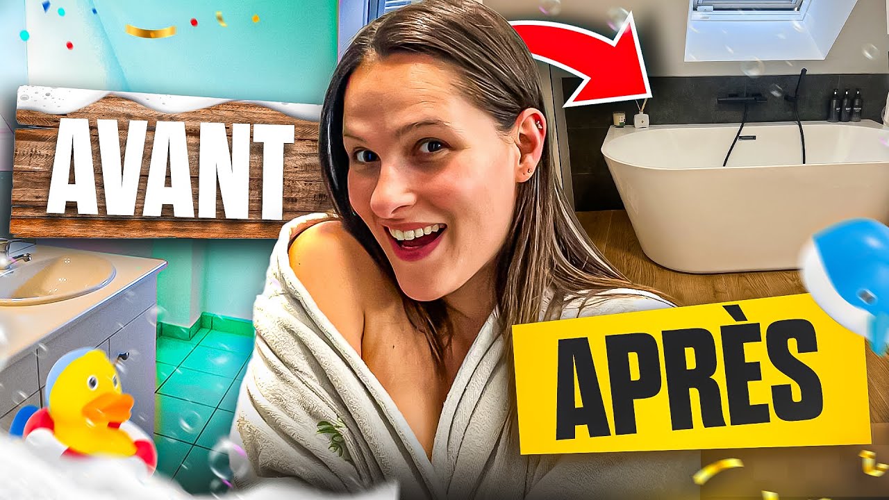 On a refait au complet notre salle de bain, avec un petit bain pour MJ ...
