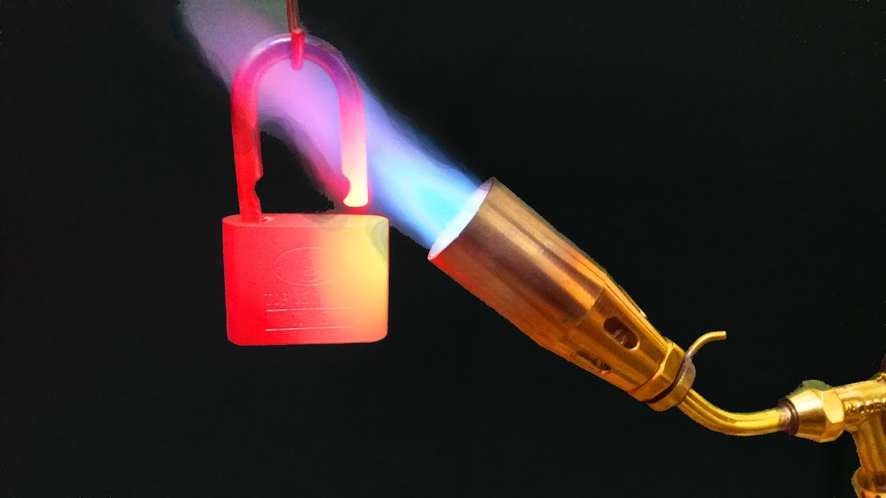 Cool New Experiment - 1200 Degree Gas Torch Vs Padlock - YouTube