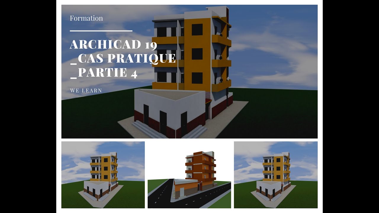 Archicad 19 _Cas Pratique_ Partie 4 (dessiner les balcons et copier les ...