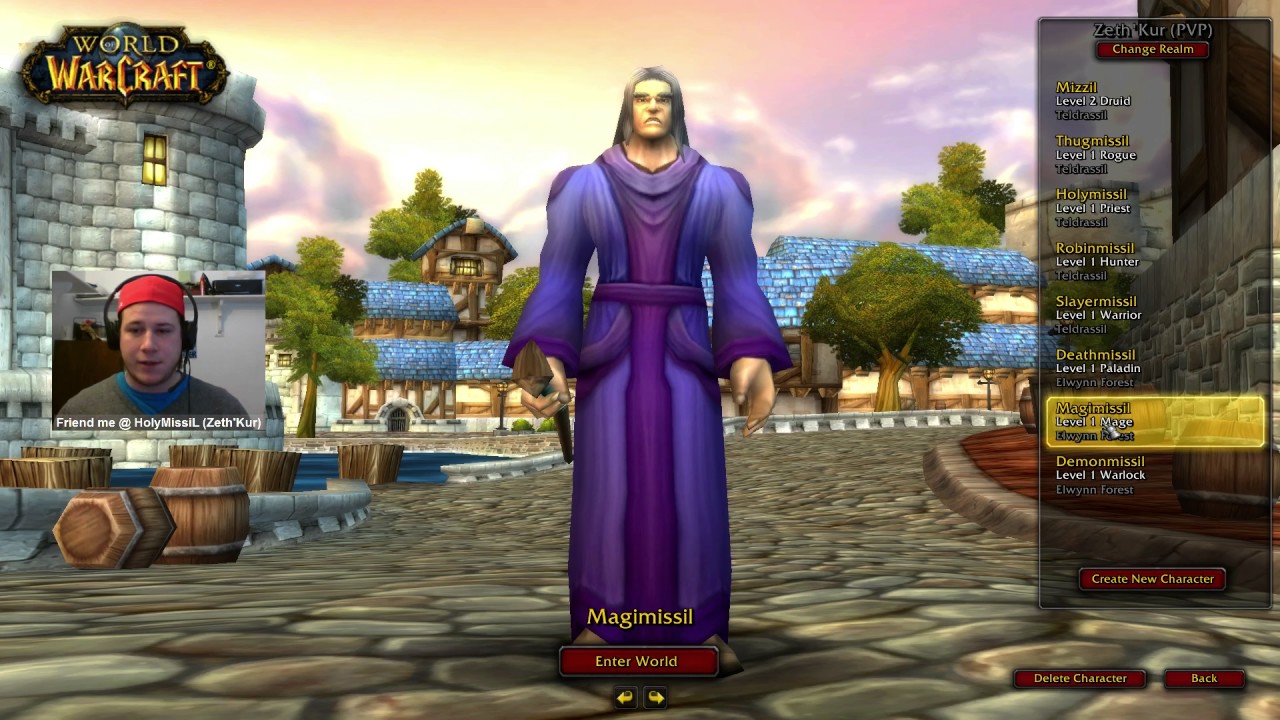WoW Elysium, Night Elf Priest, PvP Realm Zeth'Kur level 1-6 in one hour ...