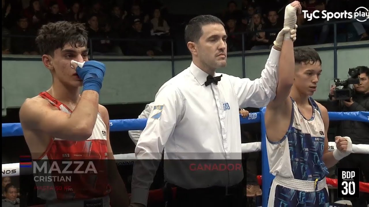 CRISTIAN MAZA vs. SANTINO ROMERO 60kg - Boxeo De Primera TycSports Play ...