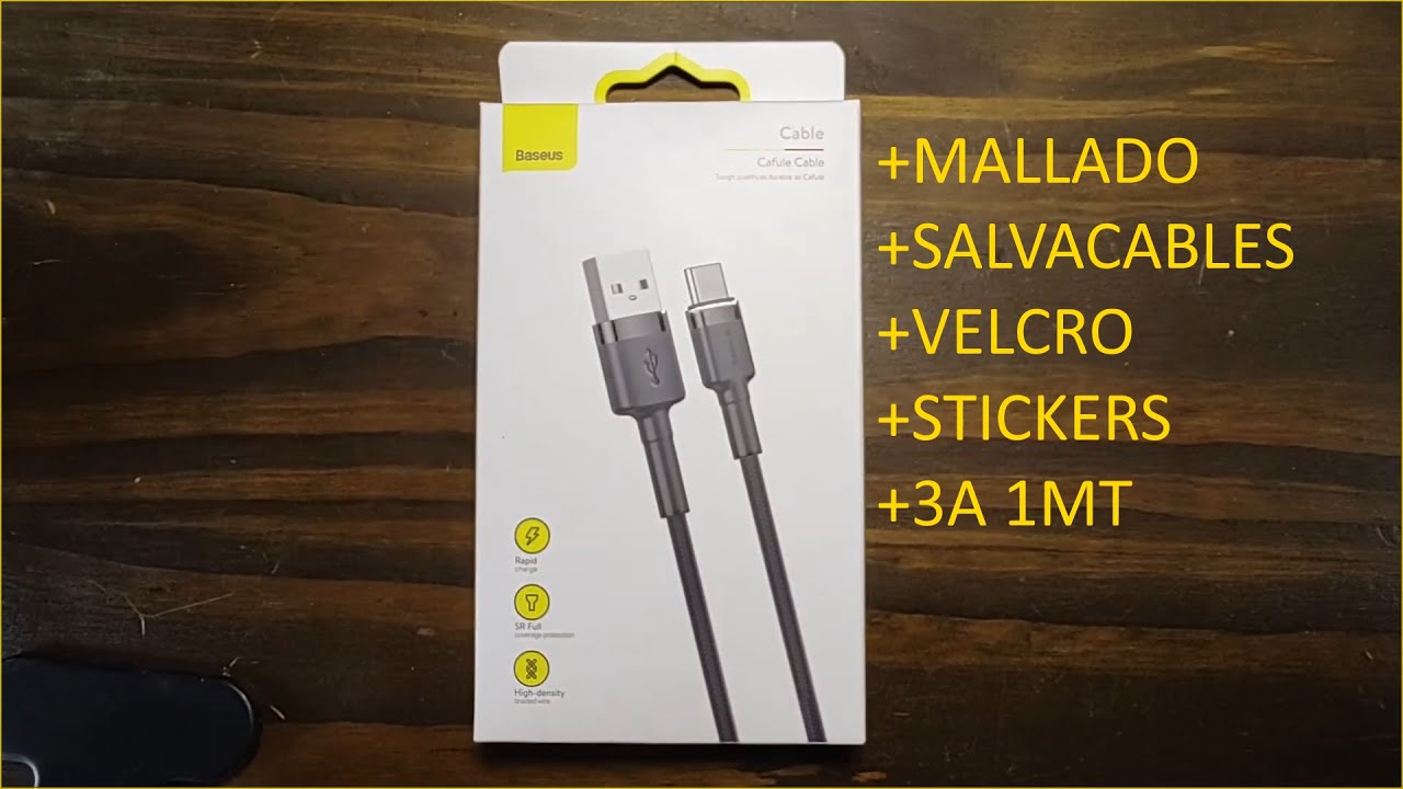 Review Cable usb A a USB C Baseus Cafule - YouTube