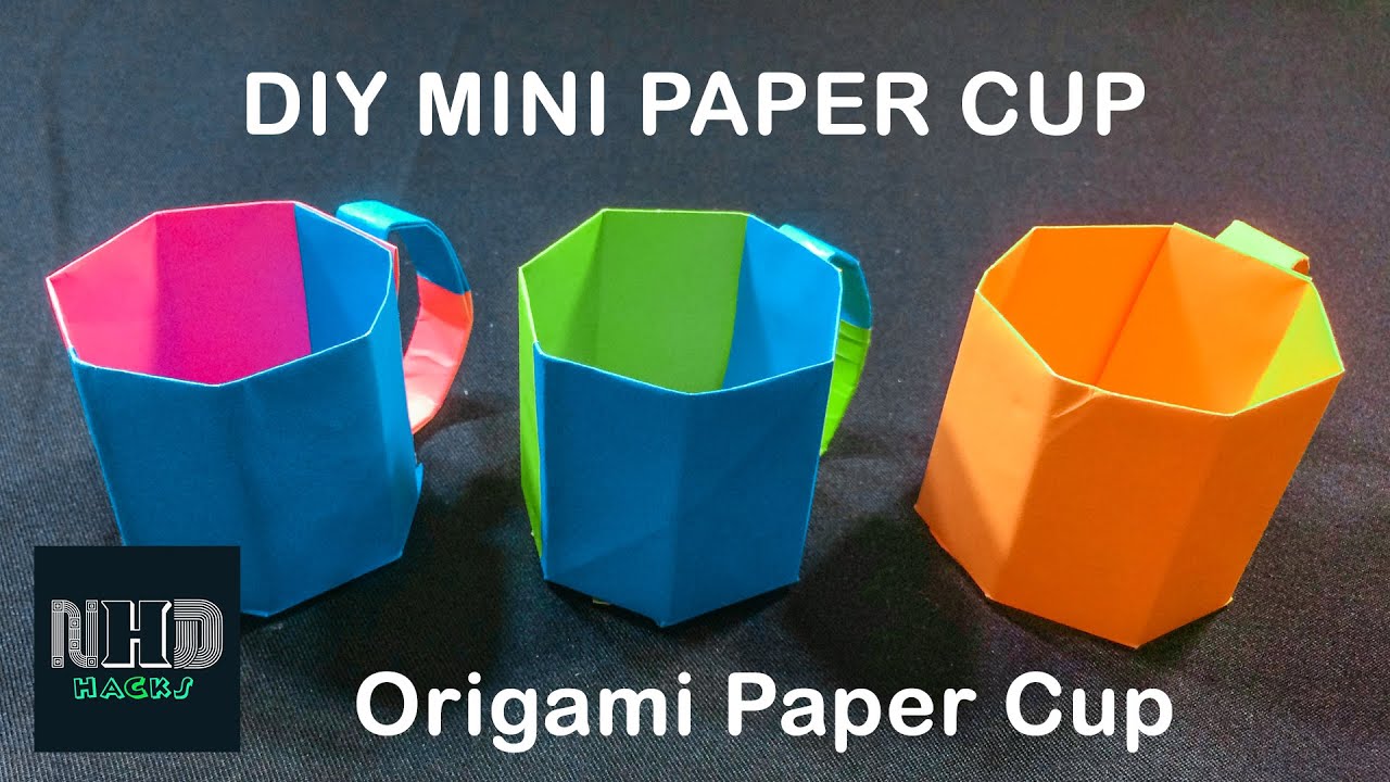 DIY MINI PAPER CUP | Paper Crafts For School | Paper Craft | Easy ...