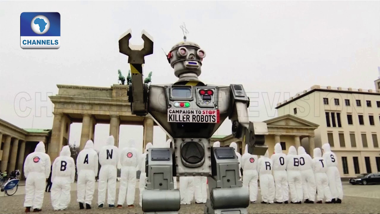 Germans Protest Killer Robots With Robot Mascot |Tech Trends| - YouTube