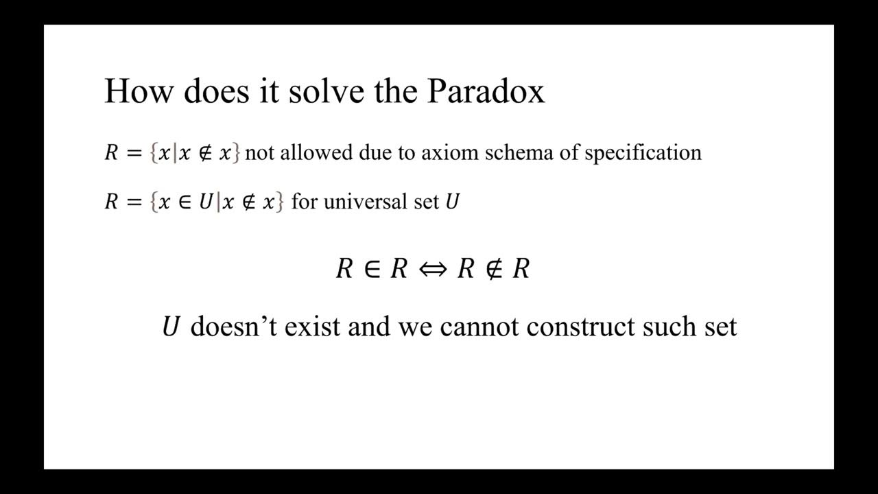 solution to Russell's paradox - YouTube