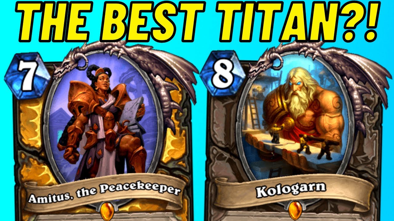 Is Amitus the Peacekeeper the BEST Titan in Hearthstone??? - YouTube