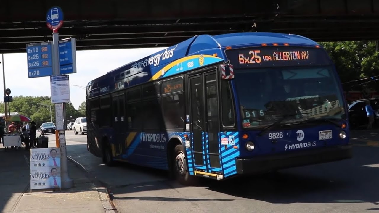 2021 Novabus LFS HEV #9828 on the Bx25 at Bedford Park Blvd and Jerome ...