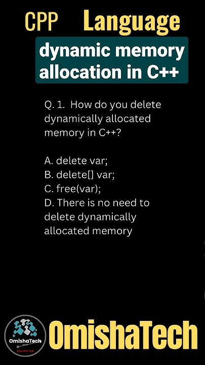dynamic memory allocation | C++ programming #shorts #viral #omishatech #c++ # ...