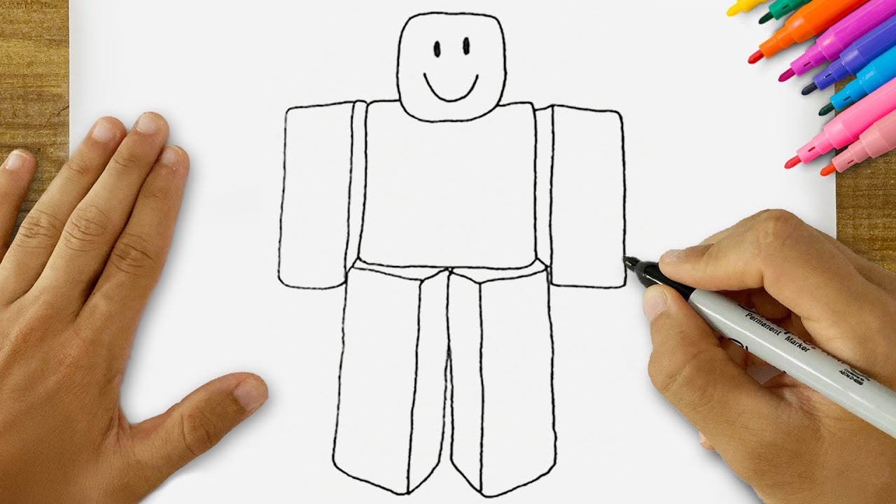 How to Draw a Roblox Character Easy | Step by Step Roblox Drawing ...