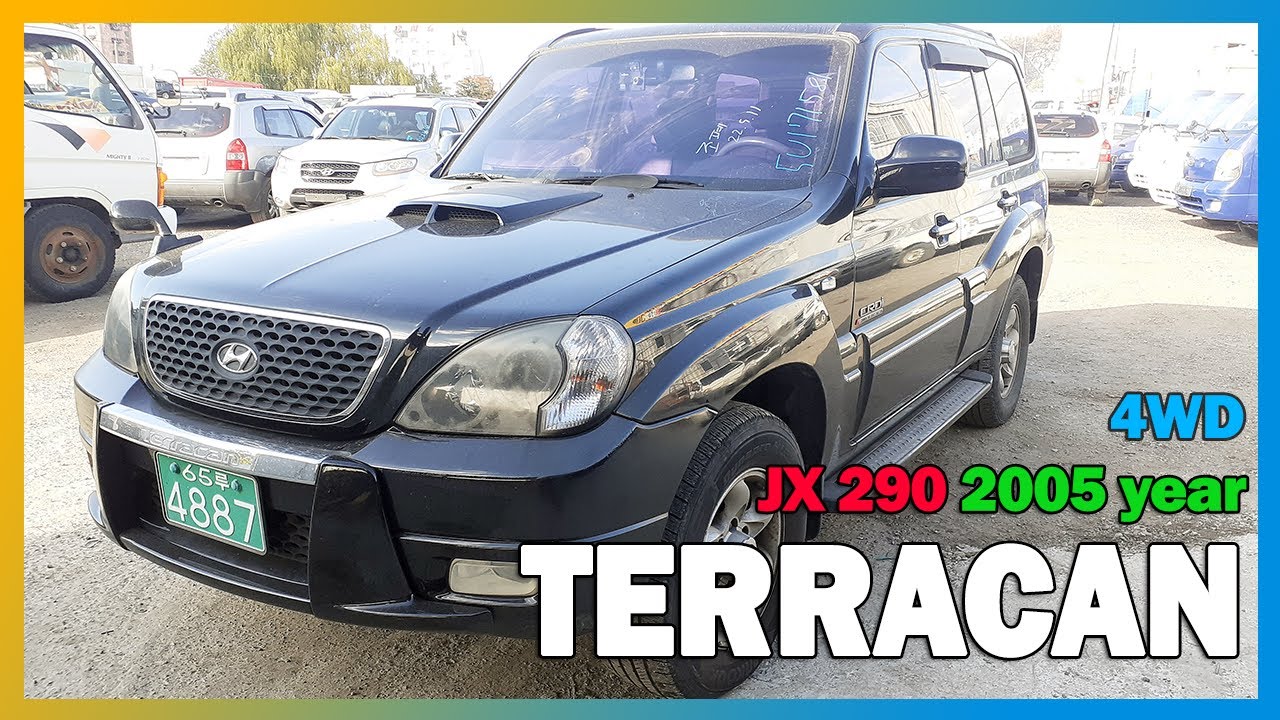 [중고차 수출 부시맨] TERRACAN 4WD BLACK 2900CC KMHNN81XP5U 171581 - YouTube