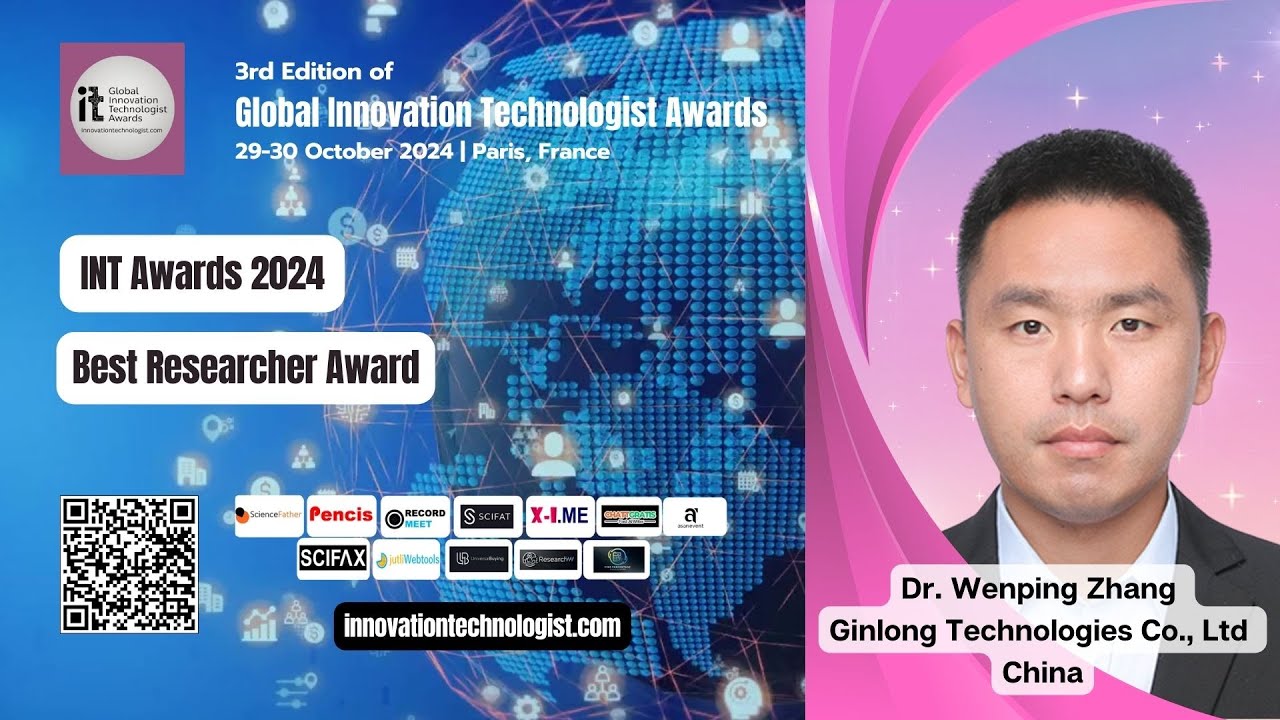 Dr. Wenping Zhang, Ginlong Technologies Co., Ltd, Best Researcher Award, China - YouTube