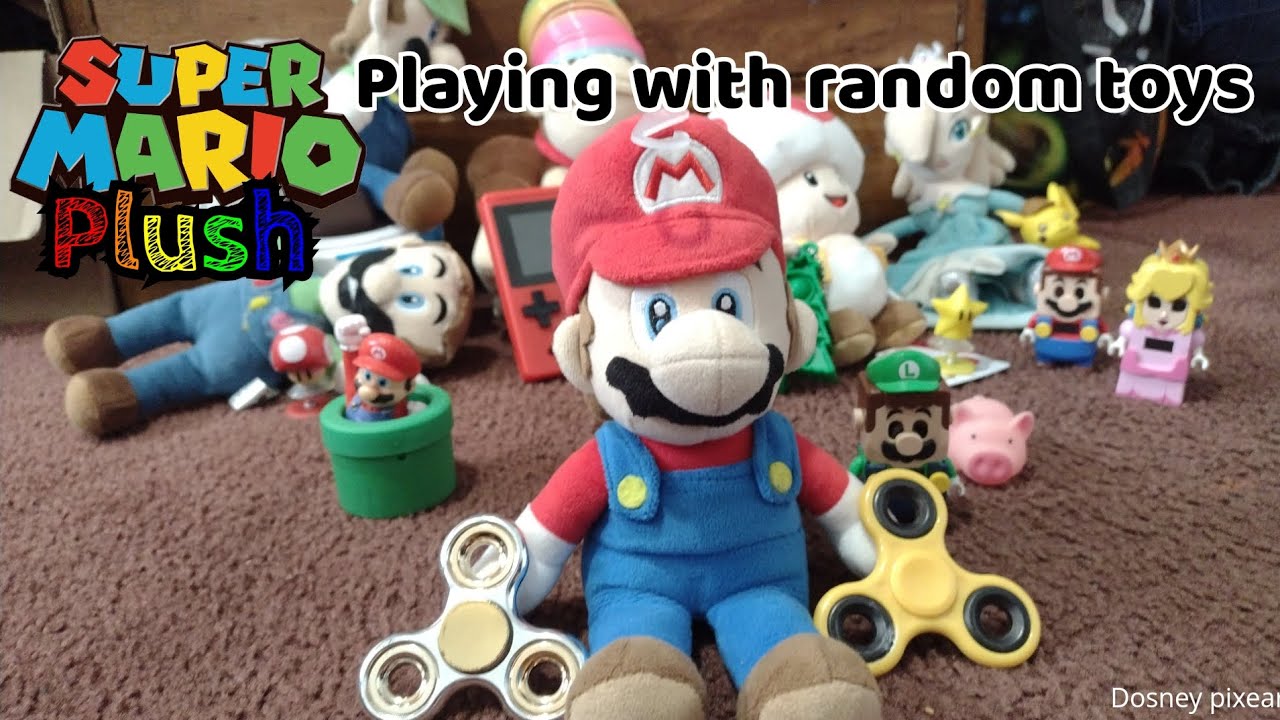 super Mario plushes playing with random toys - plush tuber - YouTube
