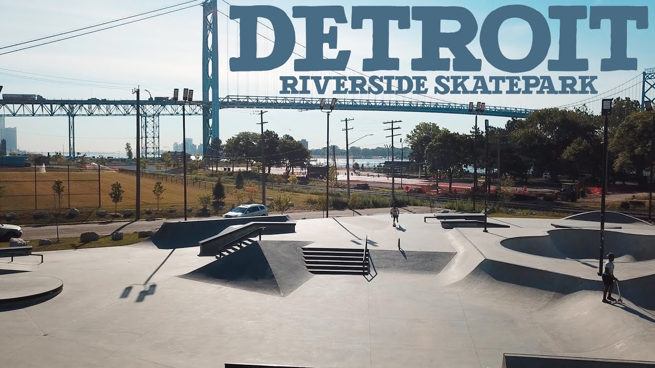 BEST SKATEPARK IN MICHIGAN! DETROIT'S RIVERSIDE SKATE CLIPS FILMED WITH ...