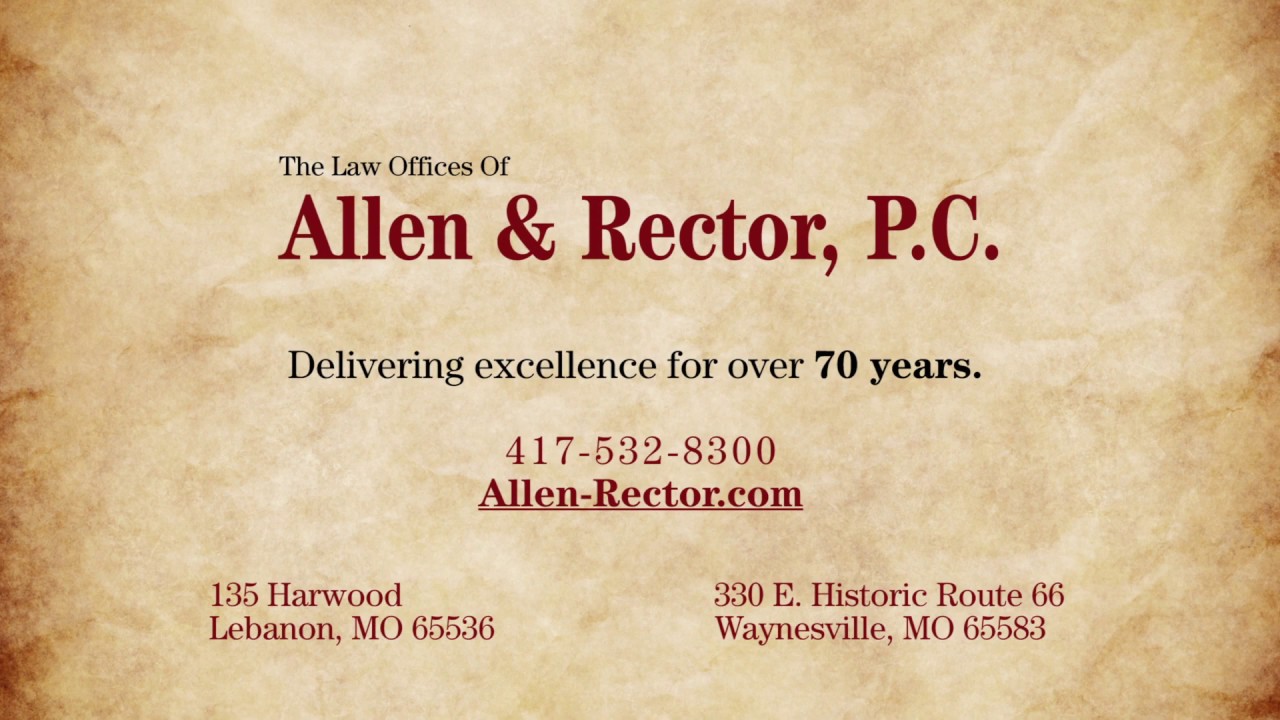 Allen and Rector Law: Elder Law - YouTube