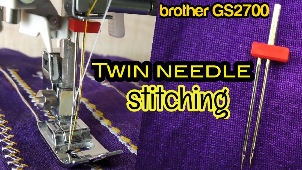 Twin Needle Stitching | Brother GS2700 | Ambel Creations - YouTube