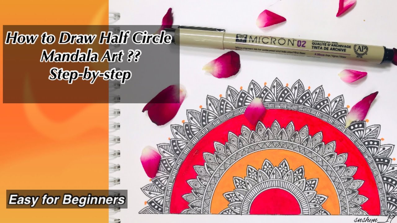 How to Draw mandala art ? Easy Mandala Tutorial for Beginners ! Step by ...