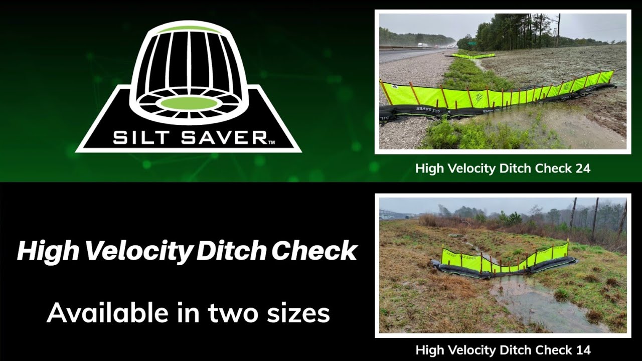 High Velocity Ditch Check 14 & 24 alternative to rock check dams - YouTube