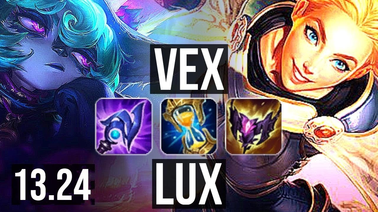 VEX vs LUX (MID) | Rank 5 Vex, Legendary | KR Grandmaster | 13.24 - YouTube