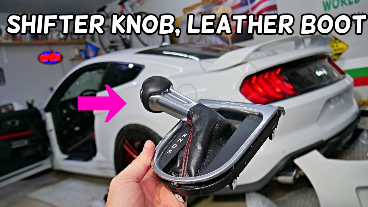 FORD MUSTANG AUTOMATIC TRANSMISSION SHIFTER KNOB LEATHER BOOT REMVOAL ...
