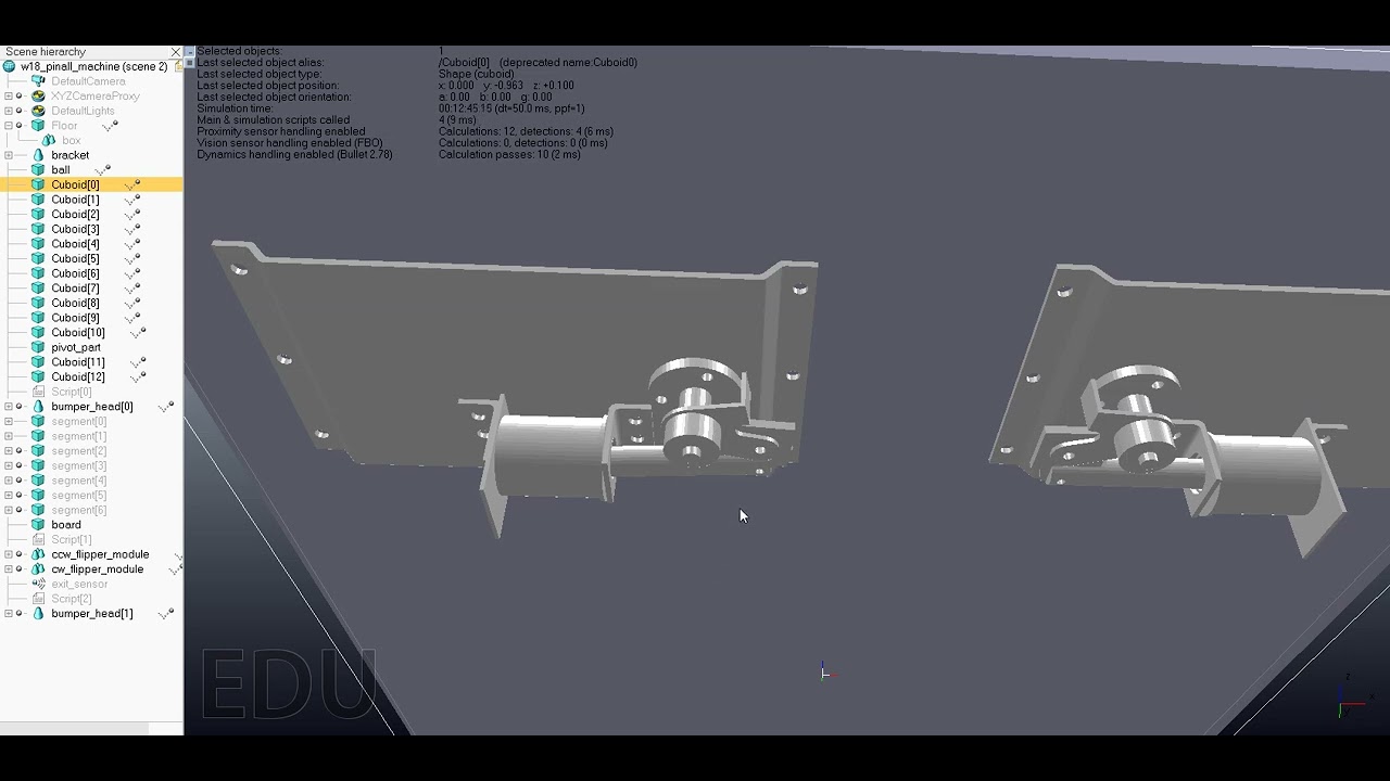 cad2024 pinball flipper control simulation - YouTube