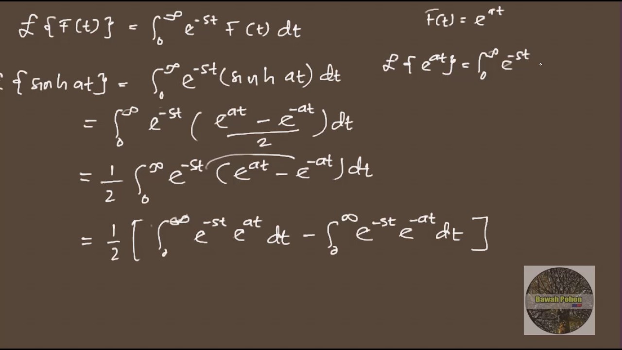 Fisika Matematika: Transformasi Laplace dari sinh(at) - YouTube
