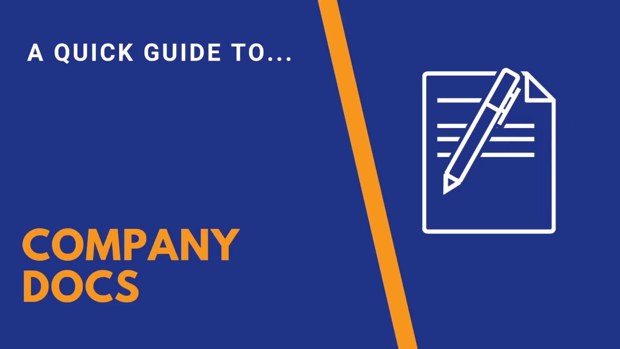 A Quick Guide to: Company Docs - YouTube