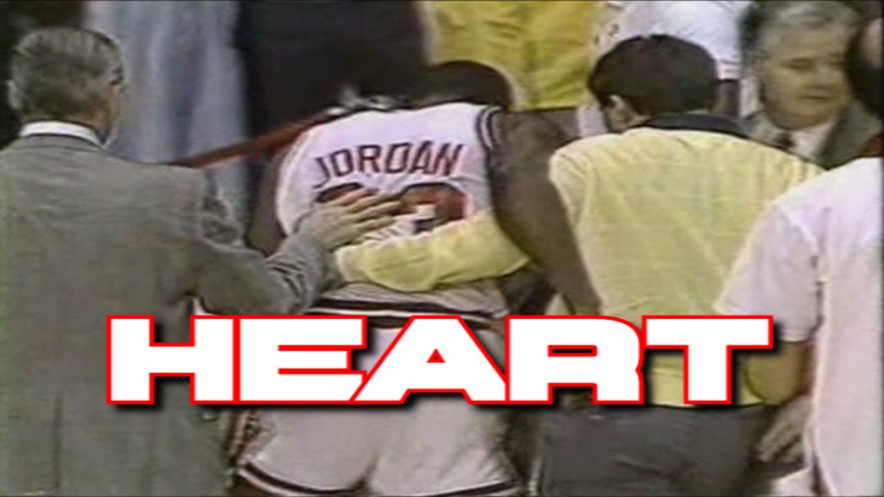 Young Michael Jordan plays INJURED in crunch time - Inspirational ...