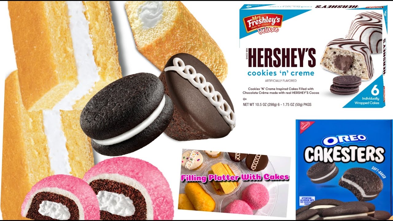 ASMR Unboxing Cakes, Filling Platter with Sweets, Hershey's, Little ...