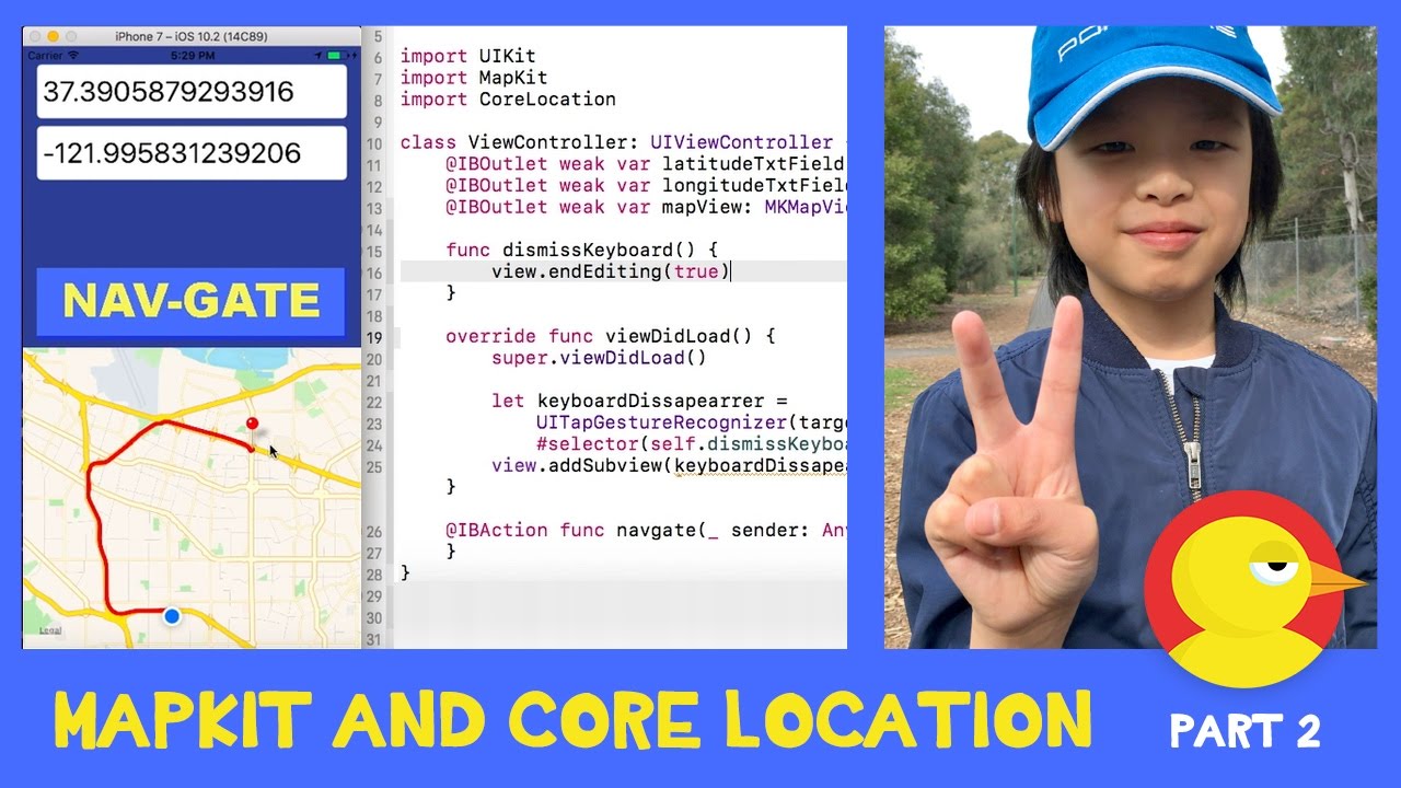 Part 2: Create an iOS Map app with MapKit and Core Location - YouTube