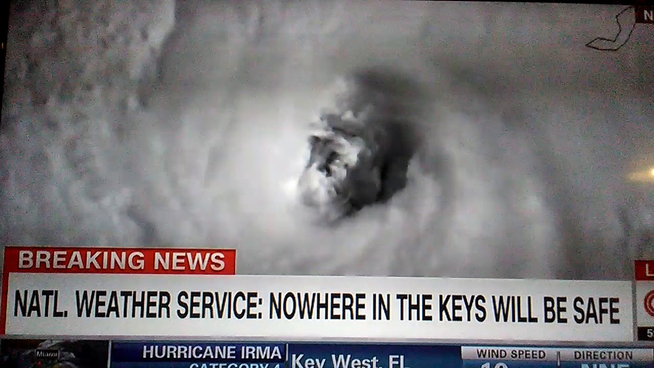 Hurricane Irma; Eye of the storm- Do you see it? - YouTube