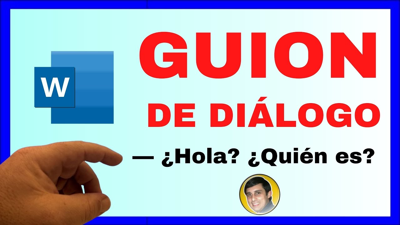 Cómo PONER el GUION DE DIÁLOGO en WORD - YouTube