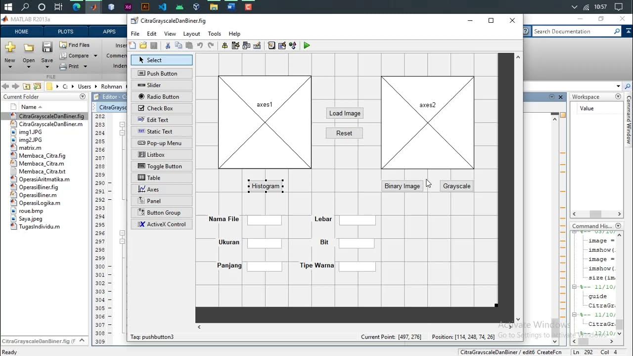 Mengubah Citra Berwarna Ke Grayscale dan Biner - YouTube