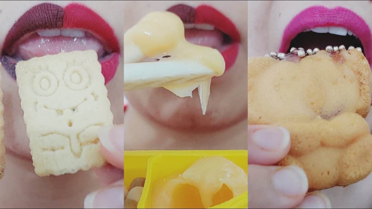 asmr 2 minutes crunchy food eating sounds : asmr crunchy food emoji ...