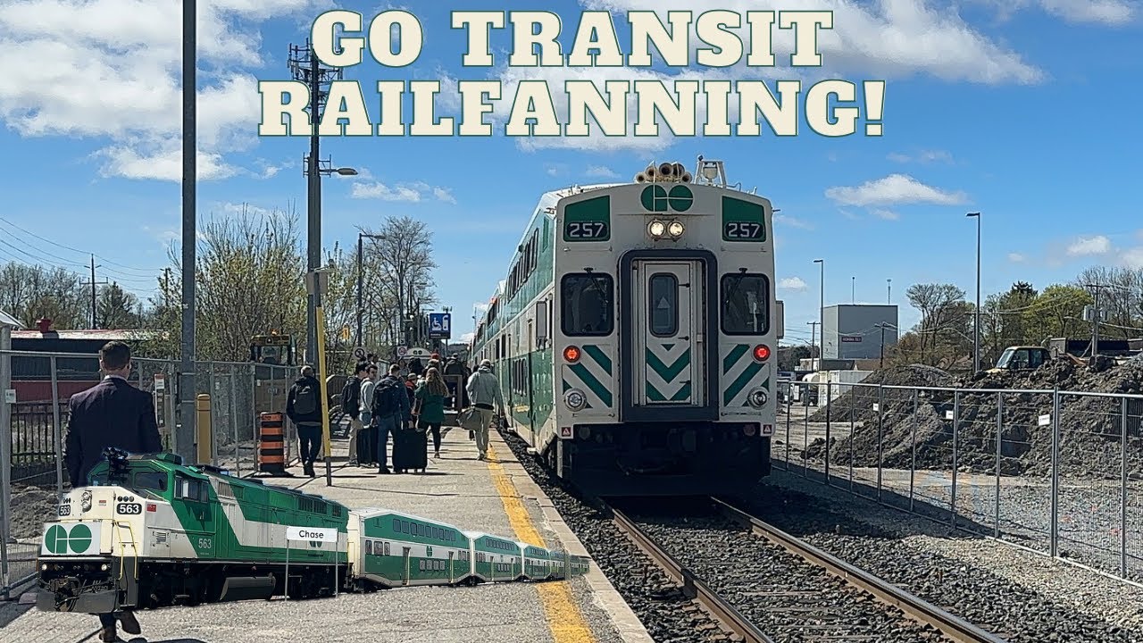 (A Lot Of F59PHs and Old Cab Car 257) Go Transit Railfanning Around The ...