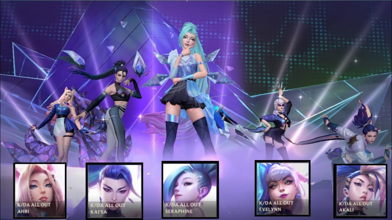 All New KDA Squad Is Here Champions & Skins ,League Of Legends Wildrift ...