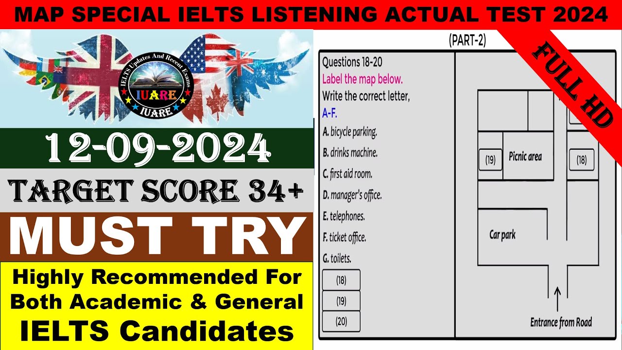 MAP Special IELTS Exam Listening Test With Answers 2024 | 12-09-2024 ...