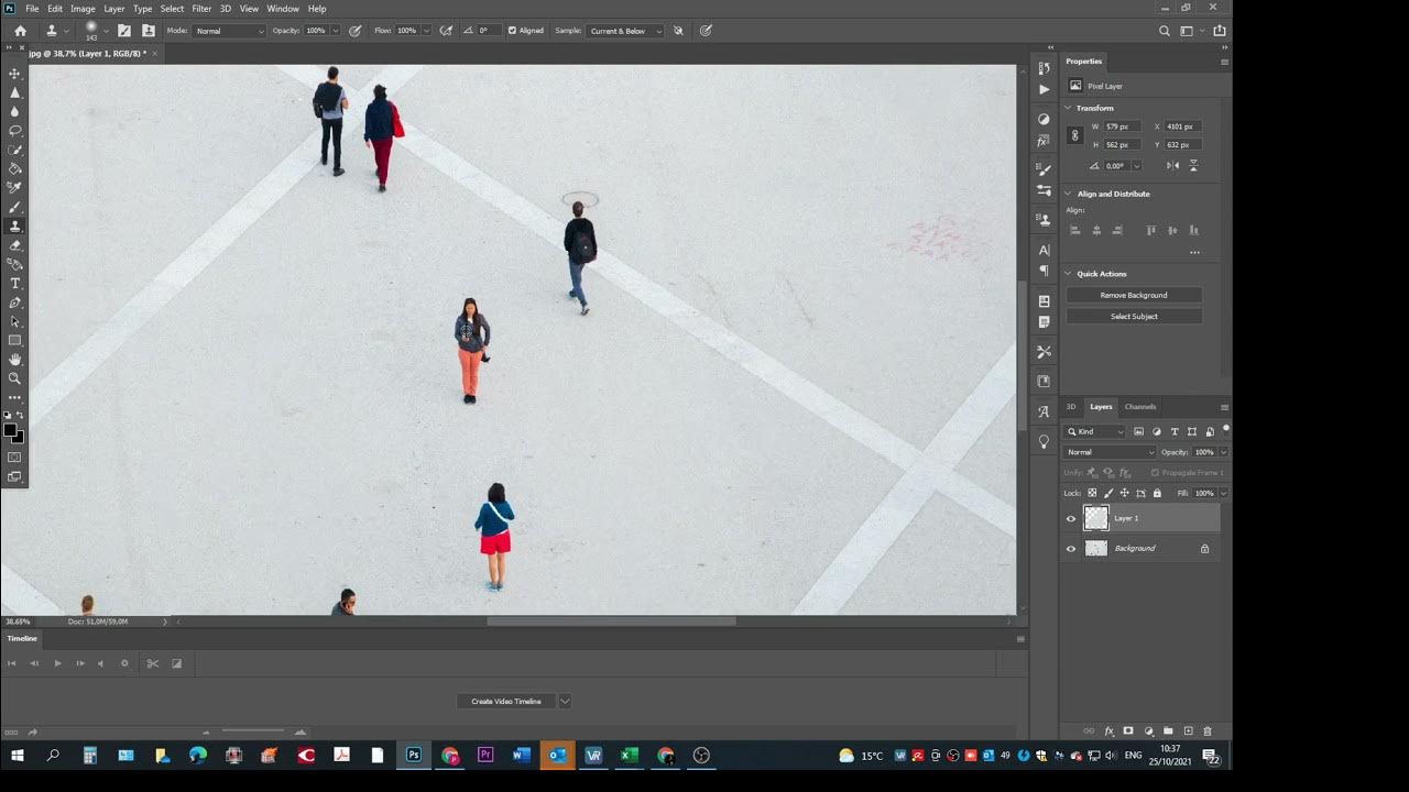 Remove Objects - Clone Stamp Tool - YouTube