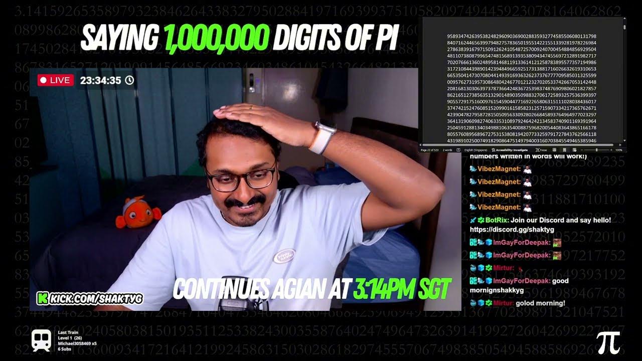 Day 2 (Part 1) - Saying 1,000,000 digits of Pi - YouTube