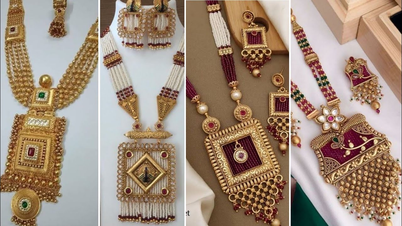 Mala set gold design | Rani haar design - YouTube