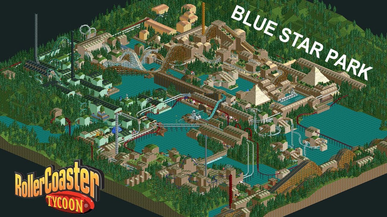 Blue Star Park - Original Rollercoaster Tycoon (CD Version) - YouTube