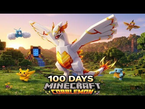 I SURVIVED 100 DAYS AS THE GOLDEN LUGIA TRAINER IN MINECRAFT COBBLEMON ...