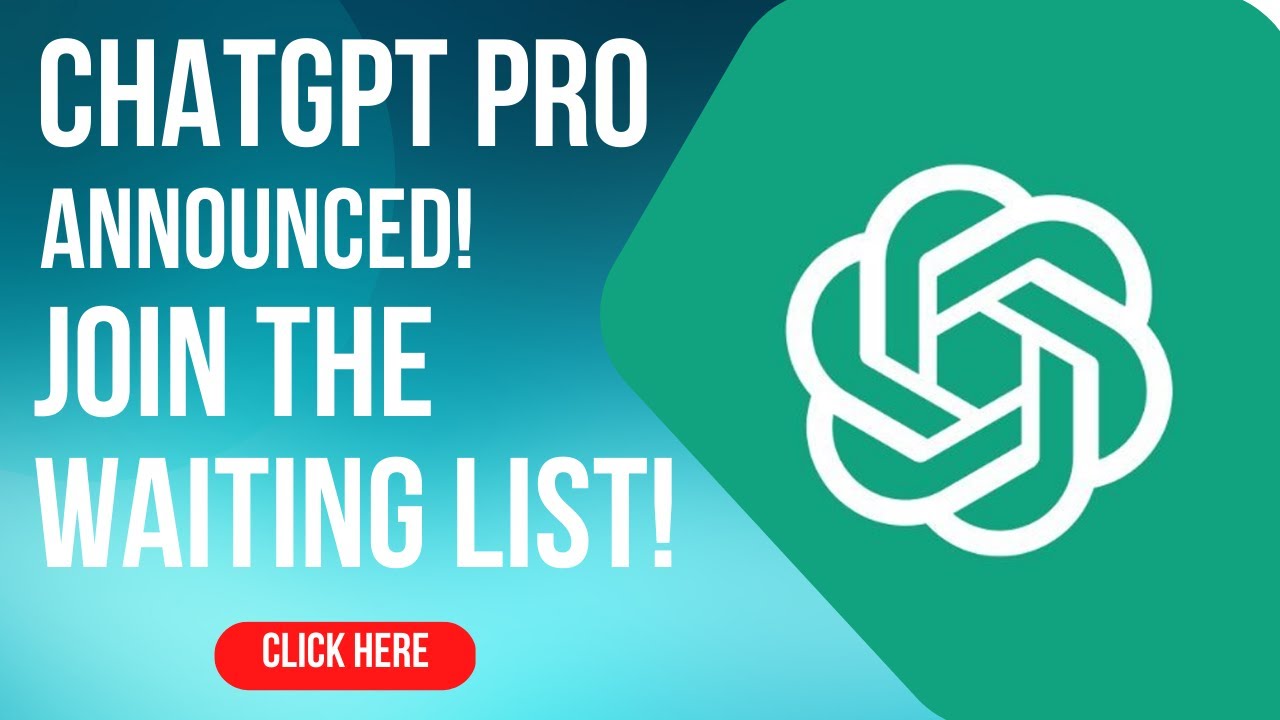 ChatGPT Pro Coming Soon, Join the Waiting List Now! - YouTube